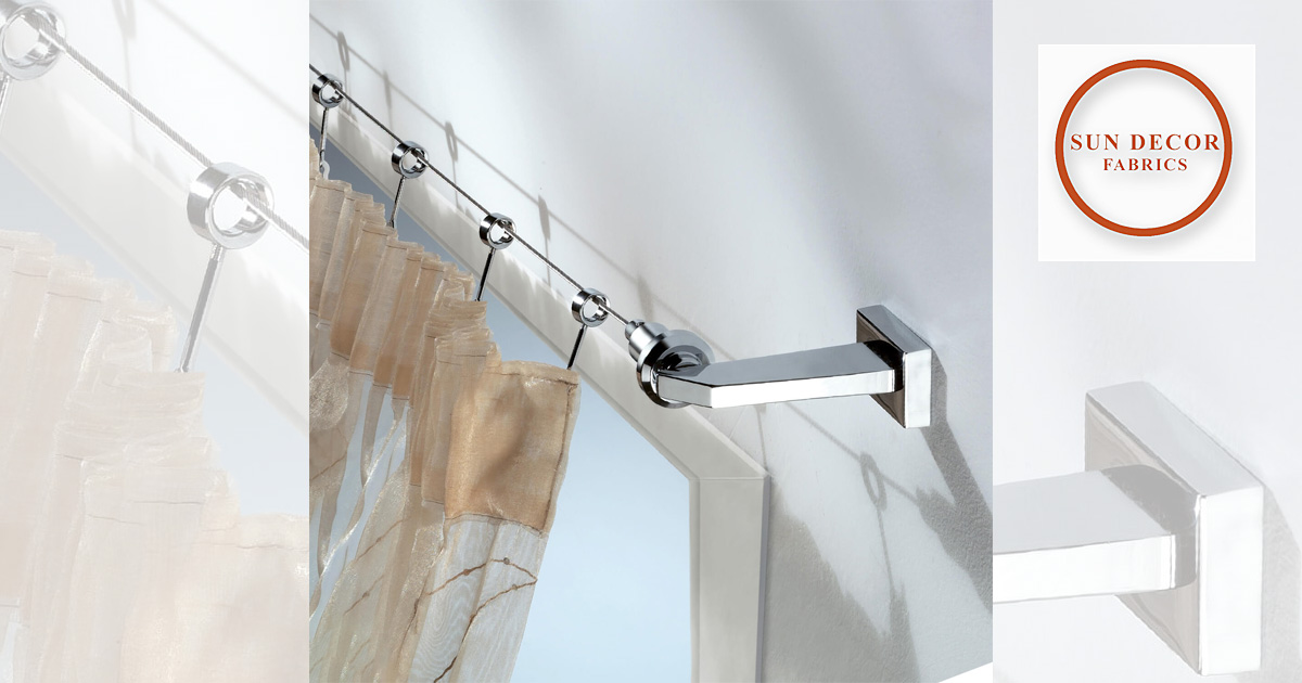 Nenné Tension Wire Drapery System | Sun Decor Fabrics