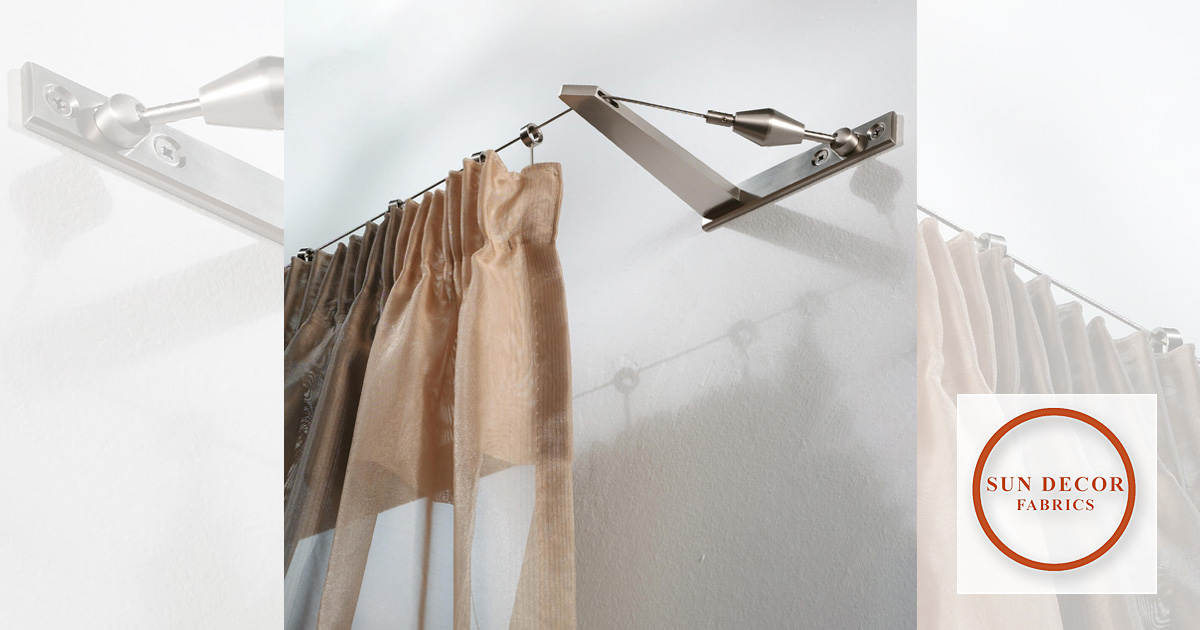 Yasine Tension Wire Drapery System | Sun Decor Fabrics